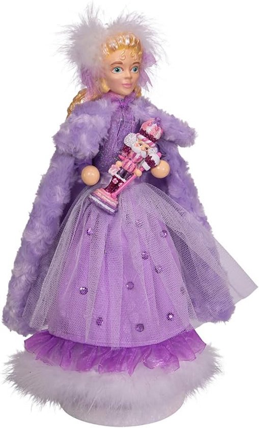 Gekleurde Houten Notenkraker Pop - 38 cm - Suikerpruim Fee Clara Figuur ...