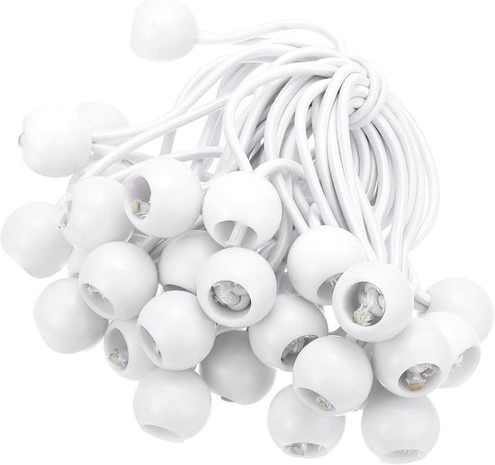 6 Inch Tarp Ball Bungee Cord, 30 Pack Bungee Koorden met Ballen Luifel ...