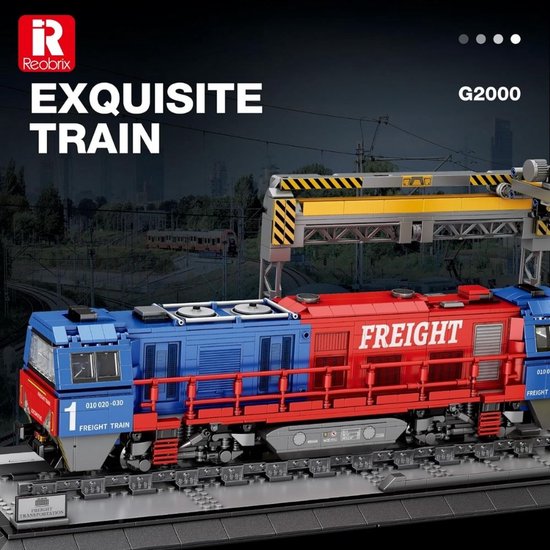 Reobrix 66021 G2000 Vracht trein retro classic bouwset | Locomotief ...