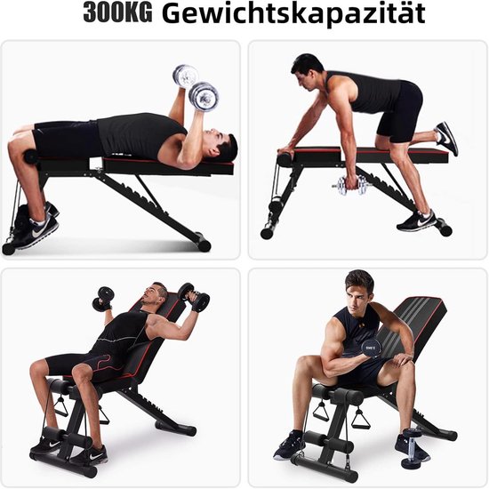 Inklapbare Halterbank Trainingsbank Fitnessbank met Verstelbare ...