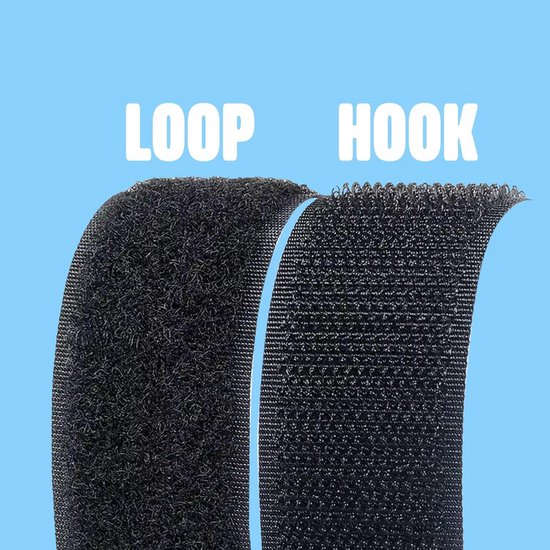 Klittenband op Rol Zwart Naaibaar - Sterke Haak en Lus Band - 0,5 Meter ...