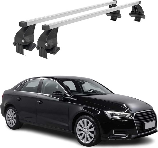 Dakdrager Set Compatibel met Audi A3 Sedan (2013-2023) - Sterk Zilveren ...