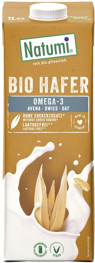 Havermoutdrank en omega 3 Bio 1 L (Haver)|Oat drink and omega 3 Bio 1 L ...