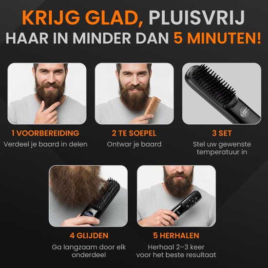 Aydin Online® Baard Stijltang – Draadloos & Oplaadbaar – 3 ...