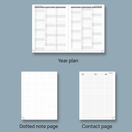 A5 Agenda 2026 Weekoverzicht Planner met Harde Kaft en Horizontaal ...
