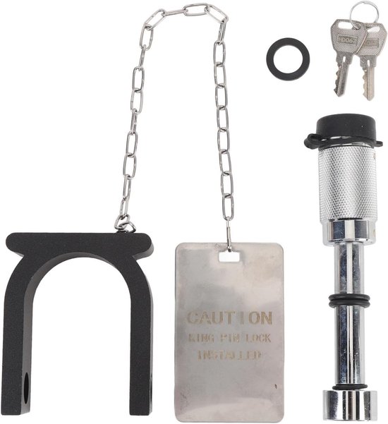 Heavy Duty 5th Wheel Trailer Lock met Waarschuwingstag & 2 Sleutels ...