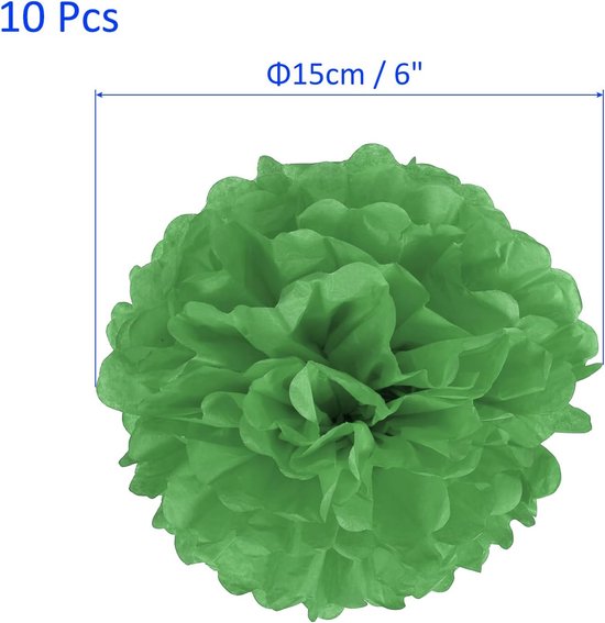 10 Pieces Tissue Pom Poms Flowers - Duurzame & Mooie Decoratie voor ...