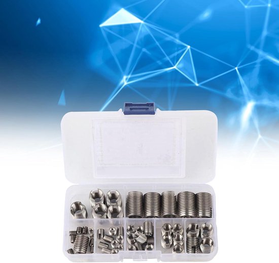 Inovra Plus - Thread Insert Set 50 stuks Zelftappende Draad Inserts Roestvrij Staal... | bol