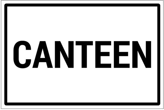Canteen sticker - 18 x 12 cm | bol