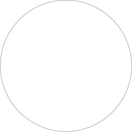 Ronde witte sticker - 20 cm | bol