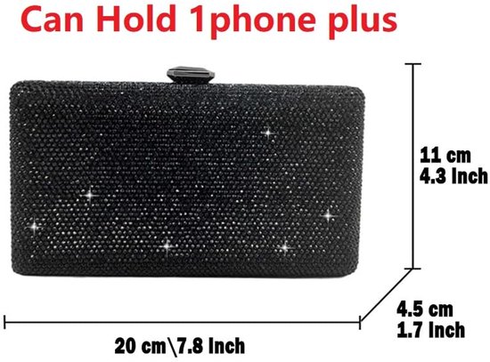 Boutique De FGG Crystal Clutch Bag Dames Bruiloft Avondtas Strass Feest ...