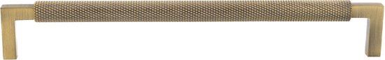 Meubelgreep Knurled - Messtique Messing Greep - Antiek Messing / 200mm ...