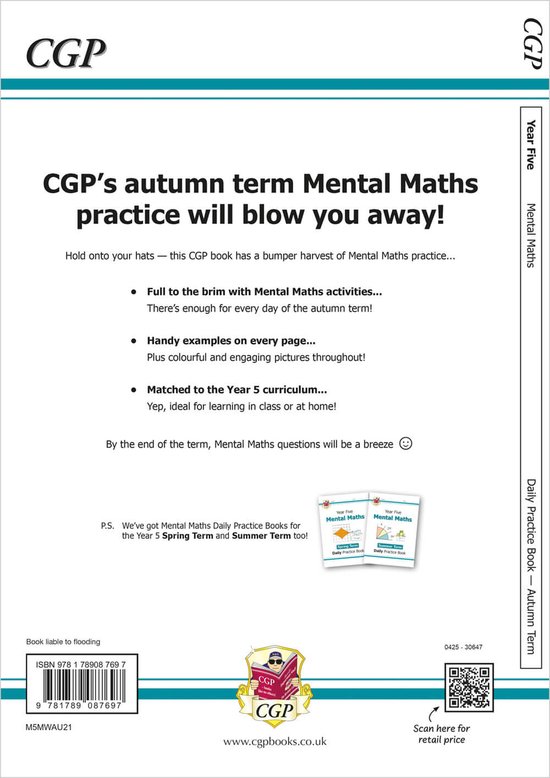 CGP Year 5 Daily Workbooks- KS2 Mental Maths Year 5 Daily Practice Book ...