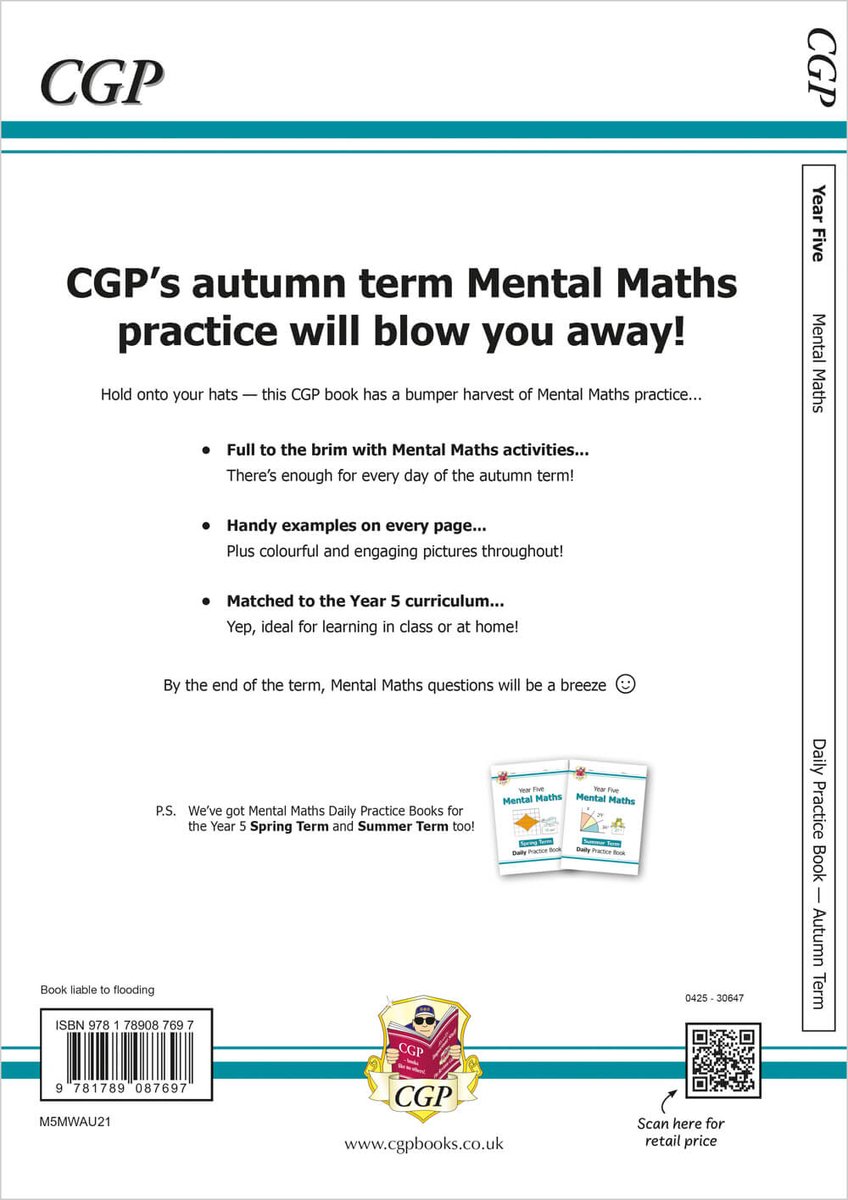 CGP Year 5 Daily Workbooks- KS2 Mental Maths Year 5 Daily Practice Book ...