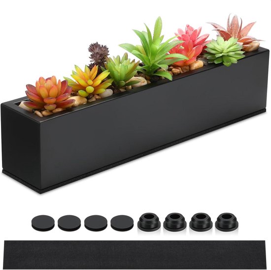 Long Rectangular Planter Window Sill Planter Metal Indoor Water Pot ...