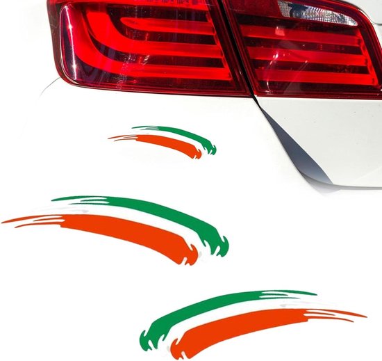 Allecto Plus - Stickers met Italiaanse vlag voor voertuigen en helmen | bol