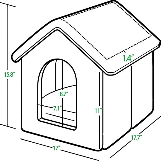 Kattenhuis voor buiten - winterbestendig en waterdicht - L | bol