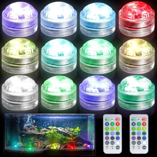 Allecto Plus - Mini-ledlampen dompelbaar voor zwembad vijver aquarium - RGB... | bol