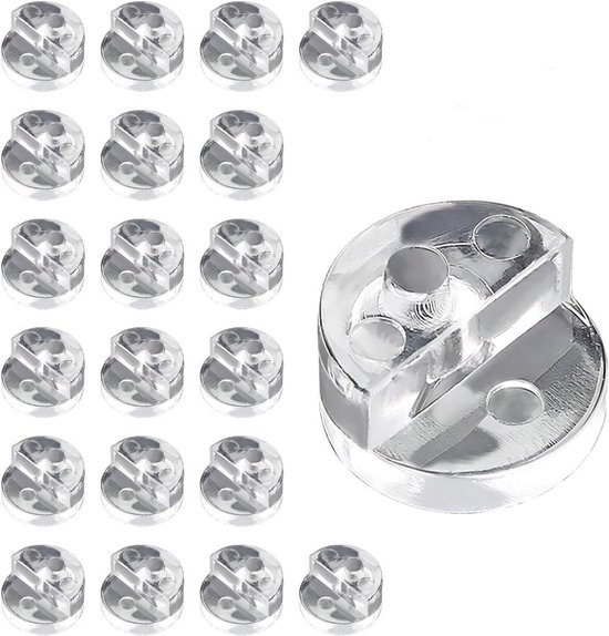 Allecto Plus - Set van 20 Glasklemmen Glasdragers Kunststof Glazen ...