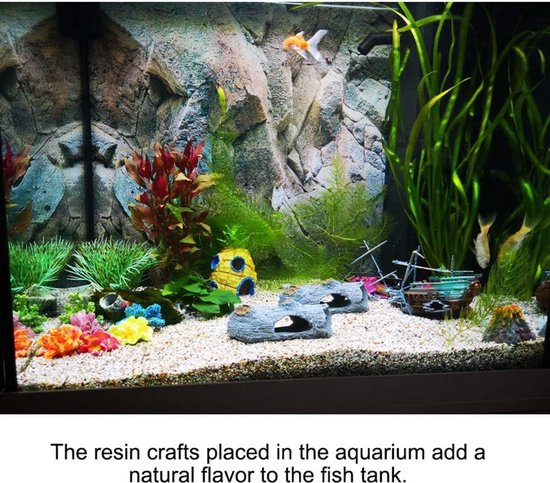 Liggende boomstam als aquariumdecoratie, hars grot aquarium decoratie ...