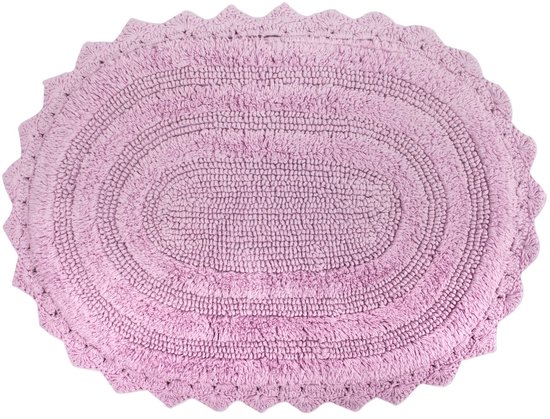 Stijlvolle Crochet Badmat - 100% Katoen - 1 stuk - Ovaal - 17 x 24 inch ...