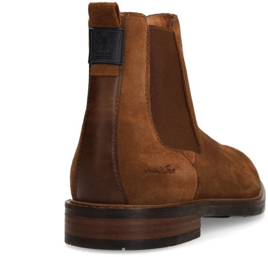 Van Lier - Heren - Cognac suède chelsea boots - Maat 40 | bol