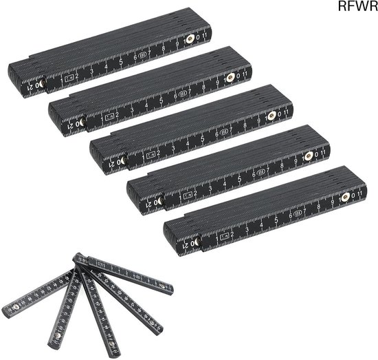 RFWR® Opvouwbare liniaal 1 meter - Inklapbare meetliniaal voor ...