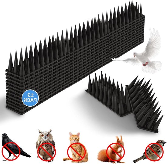 Allecto Plus - Vogelafweer Spikes 12 stuks voor Buitenomheining en ...