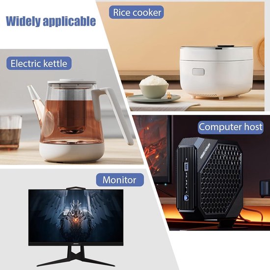 Inovra - IEC 320 C13/C14 stekker naar stopcontact voor computer printer ...