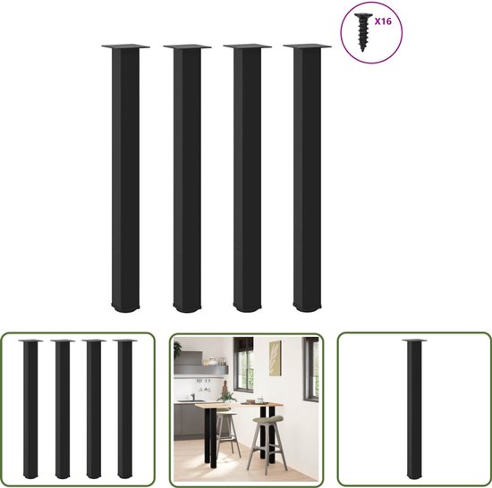 vidaXL Tafelpoten - Salontafelpoten - Bartafelpoten 4 st 100-102 cm ...