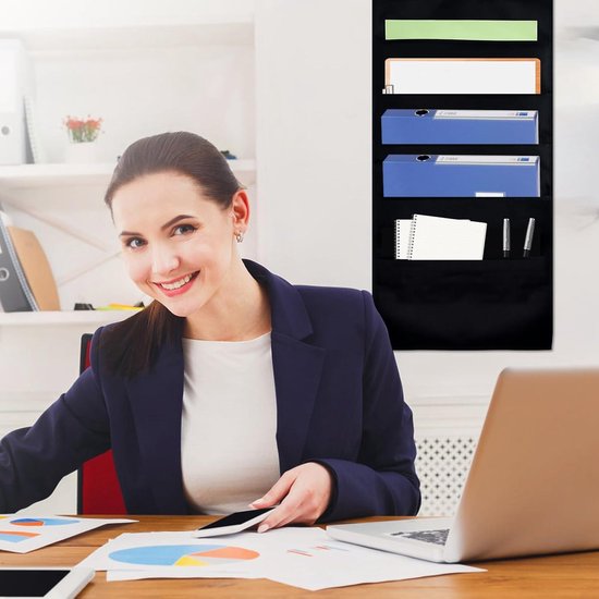 Zeynomax - Hangende opbergtas voor kledingkast en muur opslag in zwart ...