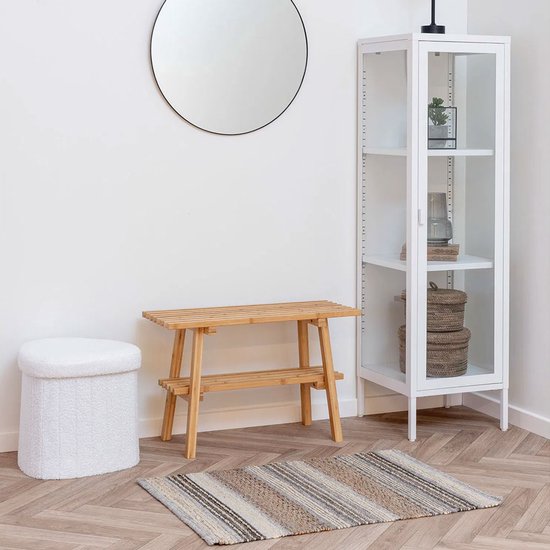 Teddy Poef + Opbergbox Linnet Wit | bol