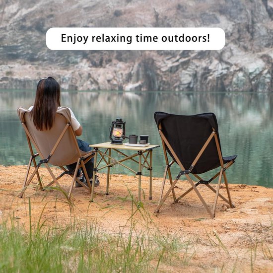 High Back Portable Butterfly Camping Chair with Removable Canvas Cover ...