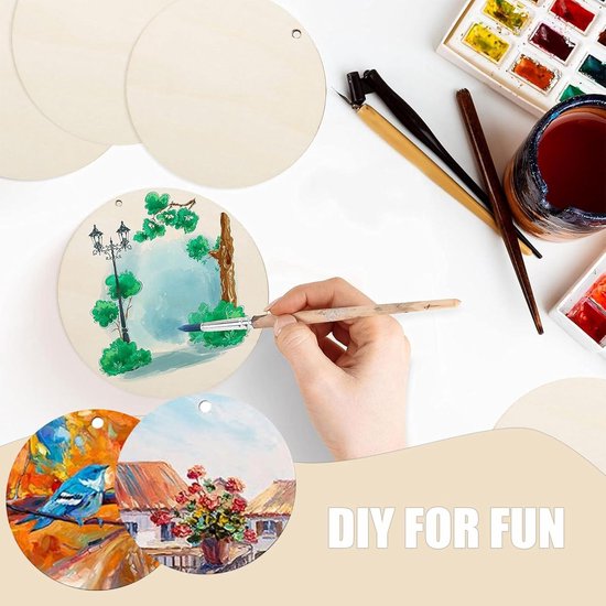 Inovra Plus - Houten Schijven 5 cm - Set van 25 stuks voor Knutselen en ...