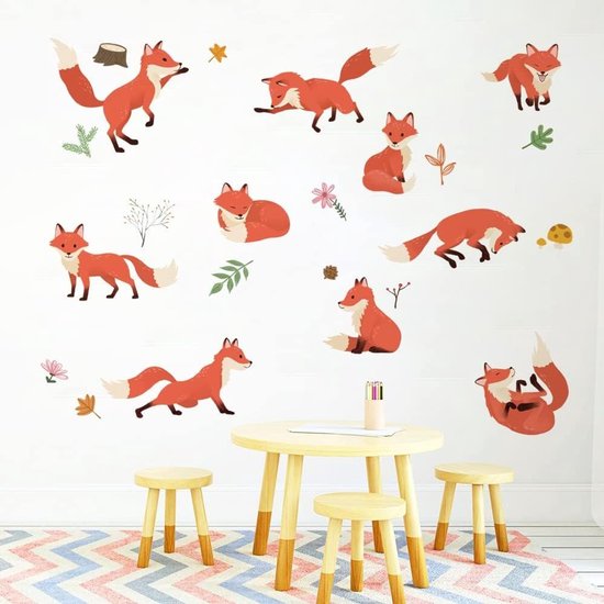 Allecto Plus - Grote Muurstickers Bos Dieren Thema voor Kinderkamer en Schoolklas -... | bol