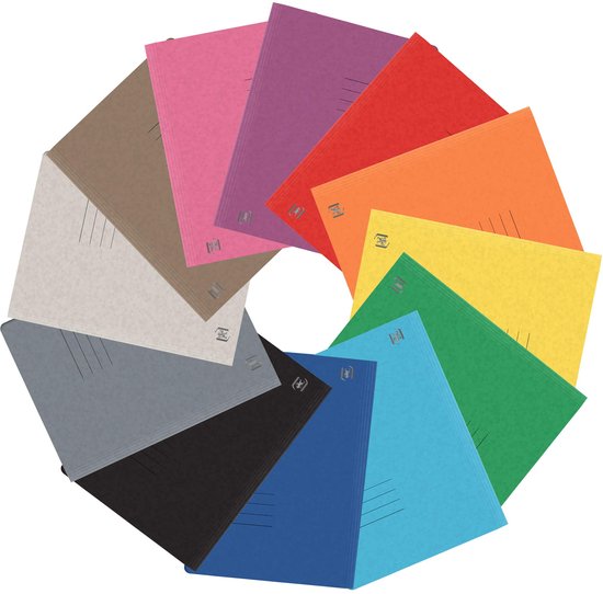 Oxford A4 kartonnen map, gesorteerd in 12 kleuren, 25 stuks & DUO A4 ...