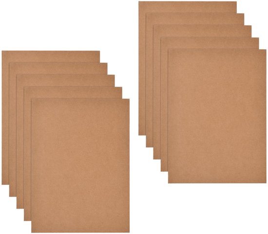 Verpakking van 10 A4-mappen met insteekvakken, kraft-documentenmap ...