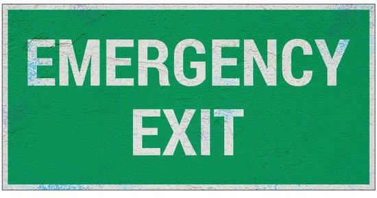 Emergency exit bord - Sign Again - 20 x 10 cm | bol