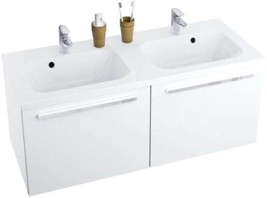 Ravak Chrome - Kast onder dubbele wastafel, 1200x490x470, wit ...