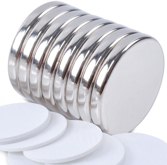 MIN CI 8 stuks zelfklevende sterke magneten, 20 x 3 mm neodymium ...