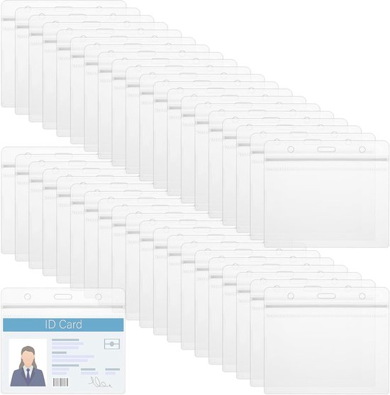 150 Pcs ID Cases - Transparante Waterdichte Kaart Houder - Naam Tags ...