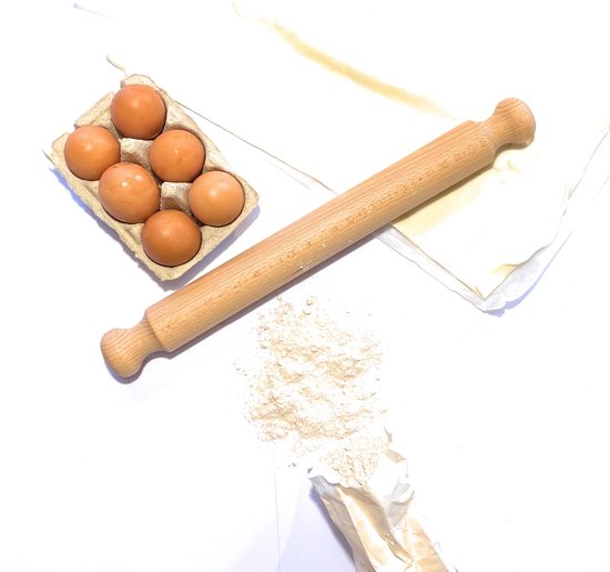 Ibenzoa® Premium Houten Deegroller voor Perfecte Pizza's en Gebak met ...