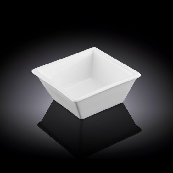 Wilmax WL-992546/A Vierkant porseleinen bord, wit, 7,5 cm lang, 7,5 cm ...