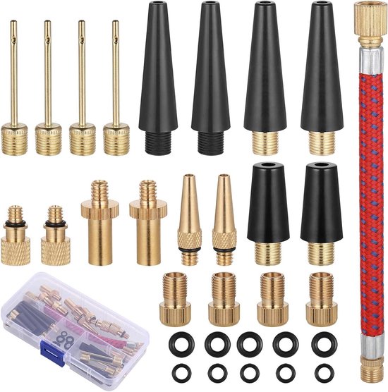 Allecto Plus - Metaal fietsventiel adapter set van 33 stuks met ...