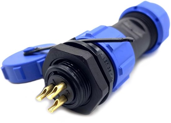 3 Pin Connection Plug - Aviation Plug - IP68 Male Plug and Female ...