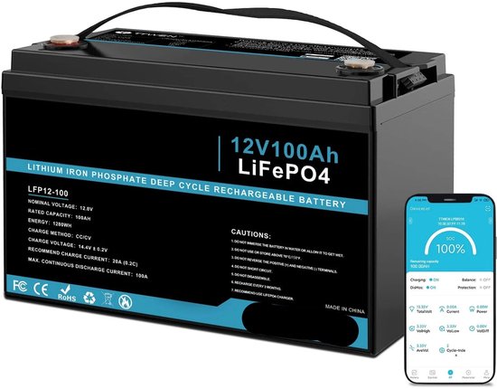 LiFePO4-Accu – 12V Accu – Lithium Accu – Energieopslag – Zonne-energie ...