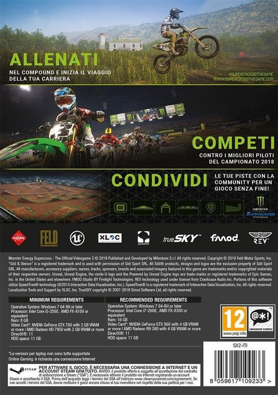 Milestone MonsterEnergySupercross The Official VG2 (pc), PC | Games | bol