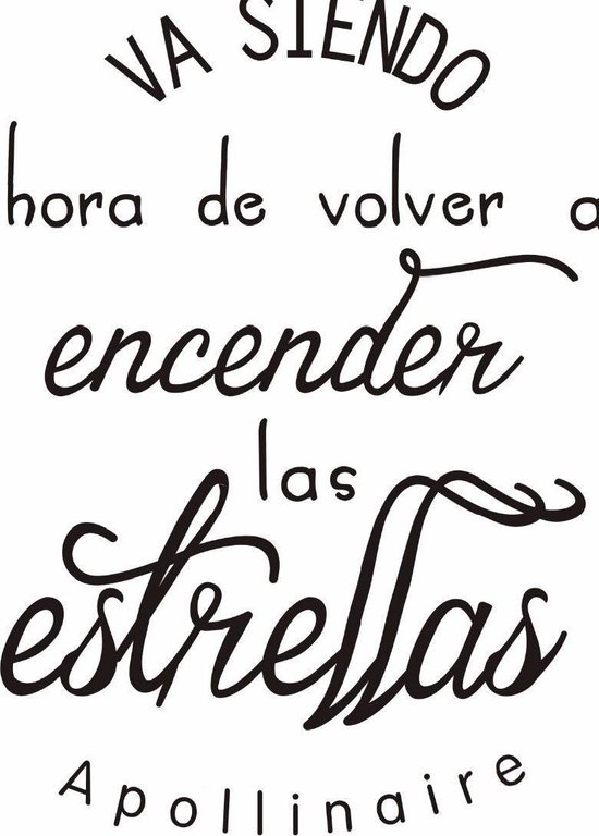 3D Sticker Decoratie Spaans Inspirerend positieve Quotes Vinyl ...