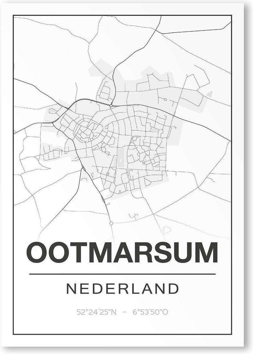 Poster/plattegrond OOTMARSUM - A4 | bol.com