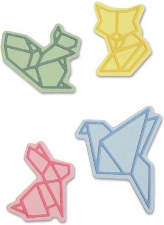 Snijmal - Sizzix • Thinlits die set x8 origami animals | bol.com